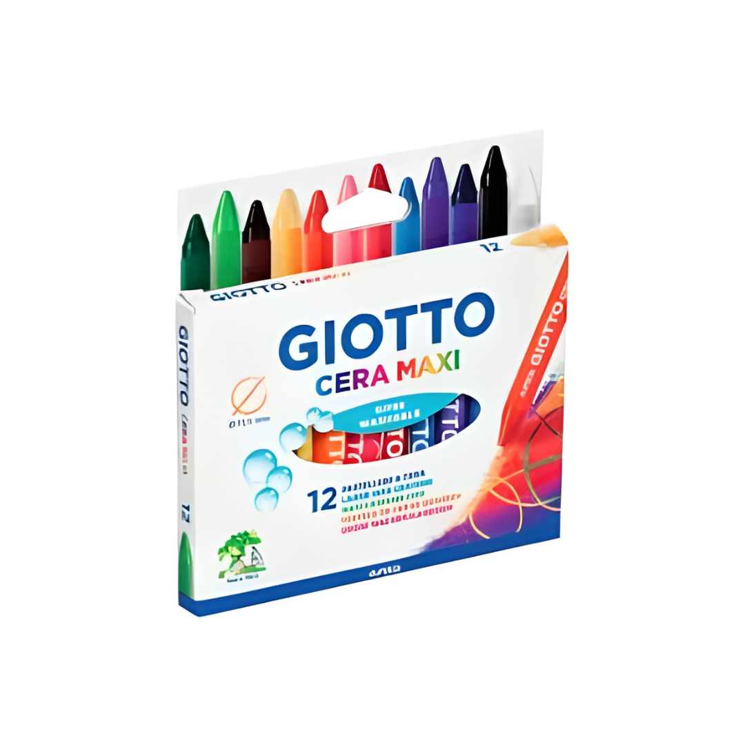 Lapiz Cera 12 Colores Maxi Giotto - BICHOTO.CL