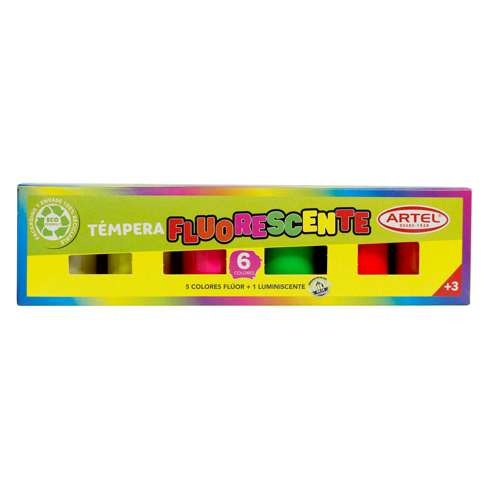 Témpera Fluorescente 6 Colores Artel – BICHOTO.CL